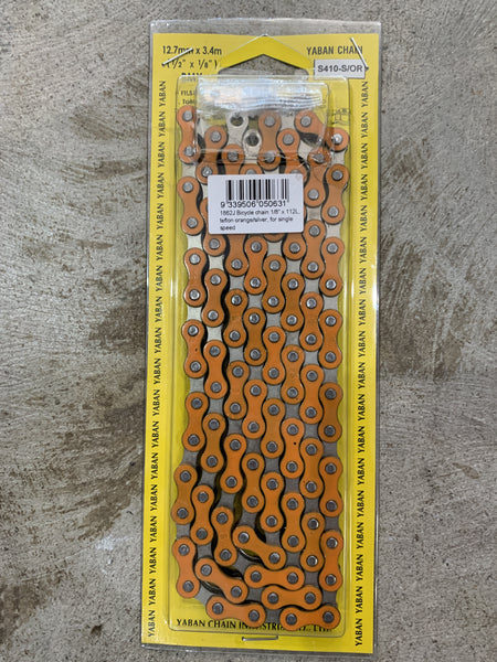Yaban S410 Chain 1/2 x 1/8th - ORANGE/SILVER – Twentyfivenine